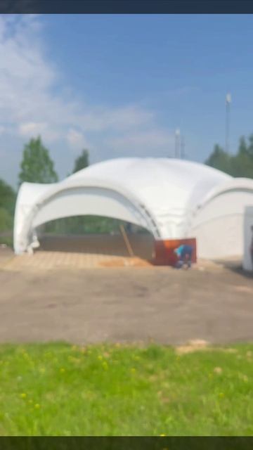 До установки шатра и после установки