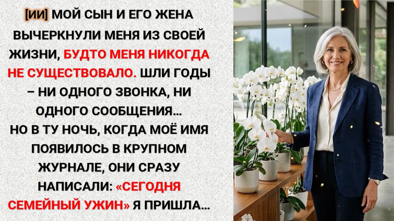 Мой сын и невестка годами молчали. Но попала на обложку журнала — и они сразу позвонили...