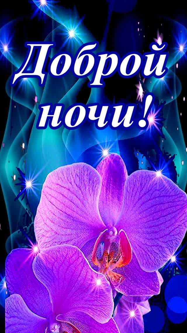 Спокойной ночи. Музыкальная открытка.