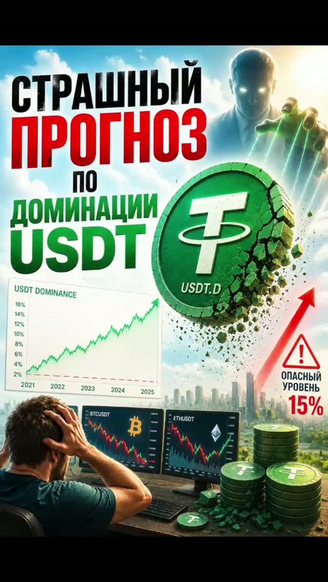 СТРАШНЫЙ ПРОГНОЗ ПО ДОМИНАЦИИ USDT !!!