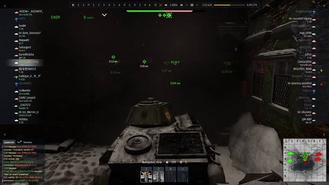 War Thunder. Бой №80. Польша (зима). Превосходство. Лево. Победа.