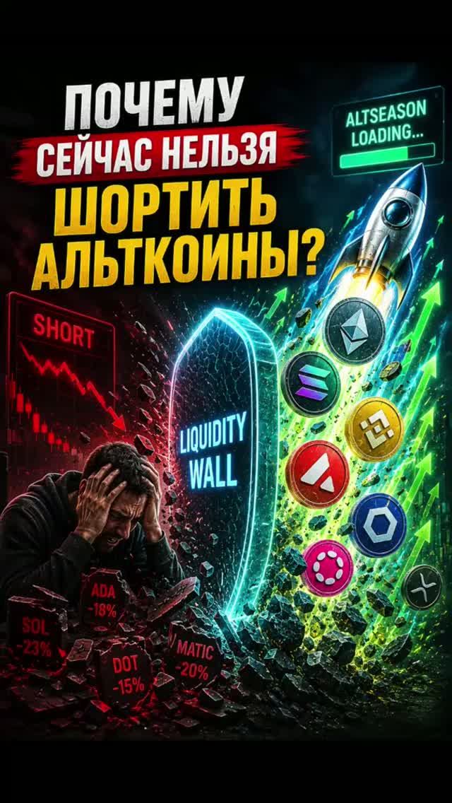 ПОЧЕМУ СЕЙЧАС НЕЛЬЗЯ ШОРТИТЬ АЛЬТКОИНЫ?