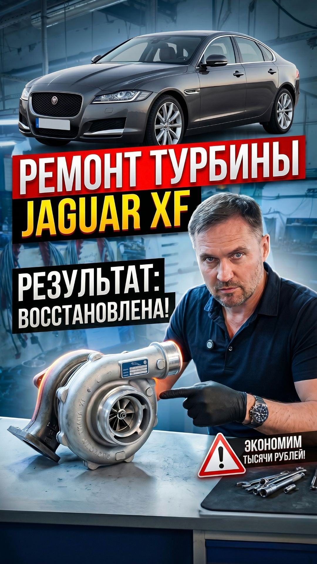 Ремонт турбины Jaguar XF
