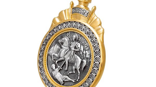 Образок «Великомученик Димитрий Солунский» серебро 925 проба (арт. 102.259)