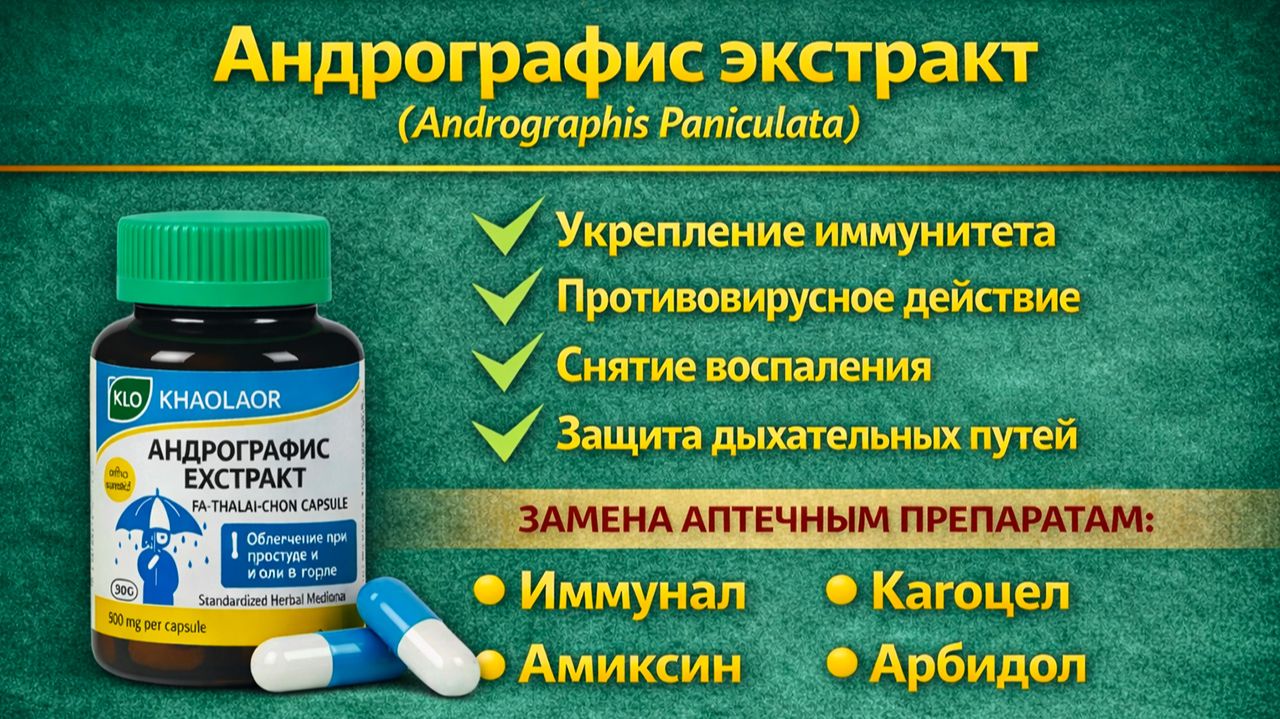 Андрографис экстракт - Andrographis Extract капсулы