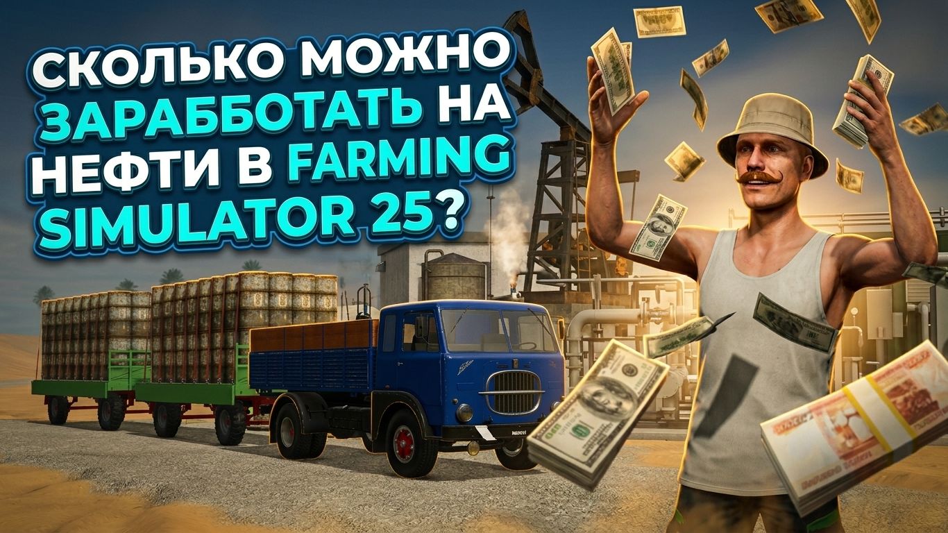 СКОЛЬКО я заработал на НЕФТИ?/ Выживание в пустыне / FS25