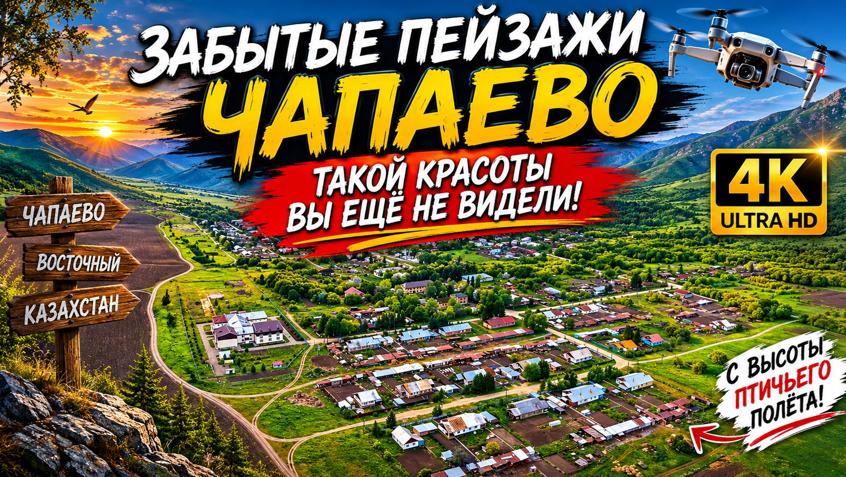 🚁 Забытые пейзажи Чапаево: такой красоты вы ещё не видели! | 4K