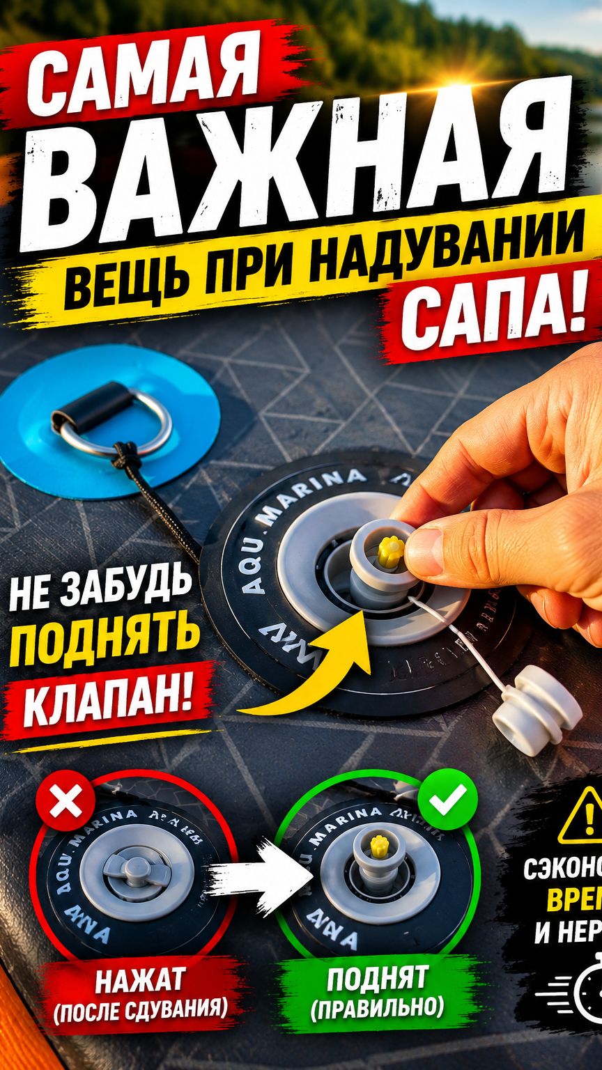 САМАЯ ВАЖНАЯ ВЕЩЬ при надувании САПА