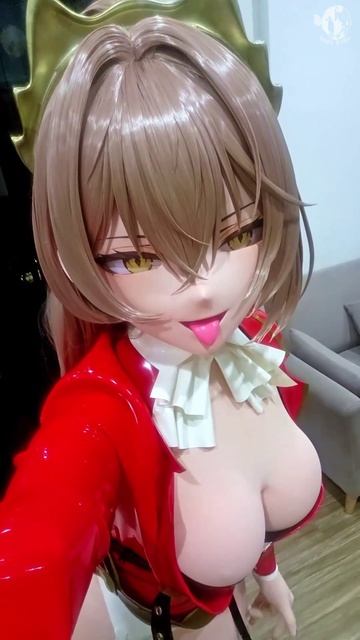 Кигуруми-косплэй Лайон из Azur Lane вблизи. #cosplay #kigurumi #kigurumimask #kigurumidoll