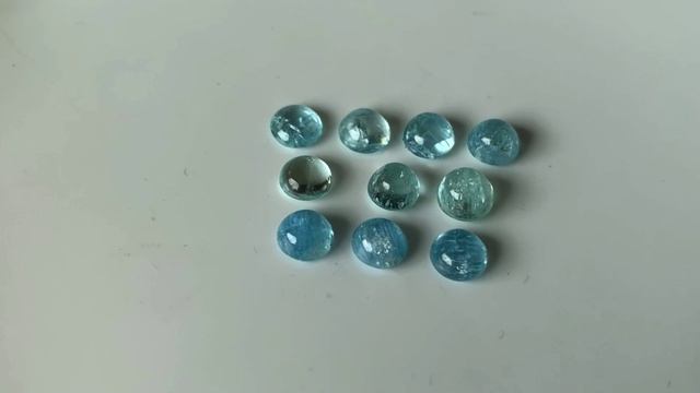Круги аквамарина 6.5 мм