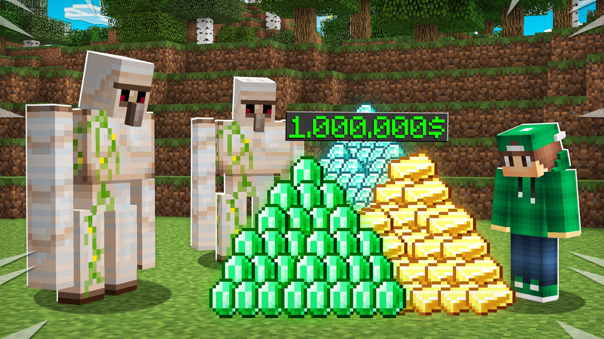 Я ЗАСТАВИЛ ГОЛЕМОВ ОГРАБИТЬ БАНК В МАЙНКРАФТ | Риколит Minecraft