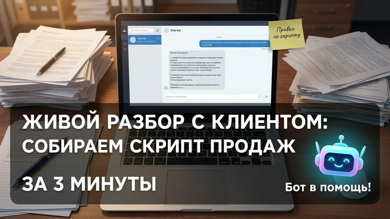 Собираем скрипт продаж за 3 мин. - пошаговый разбор. Фрагмент из рабочей сессии с клиентом. #бизнес