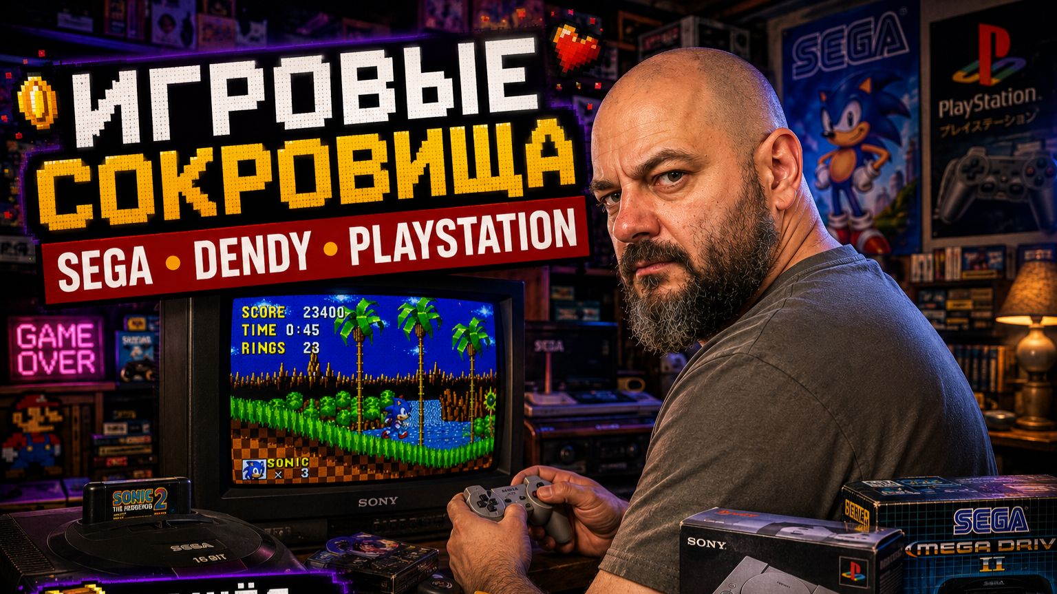 Нашёл игровые сокровища на Вернисаже! Sega, Dendy и PlayStation с барахолки.