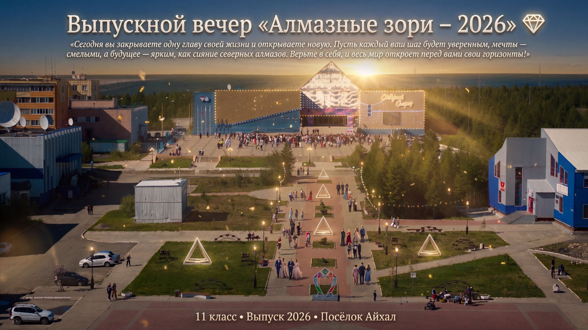 Выпускной вечер. Алмазные Зори. Айхал, крайний Север