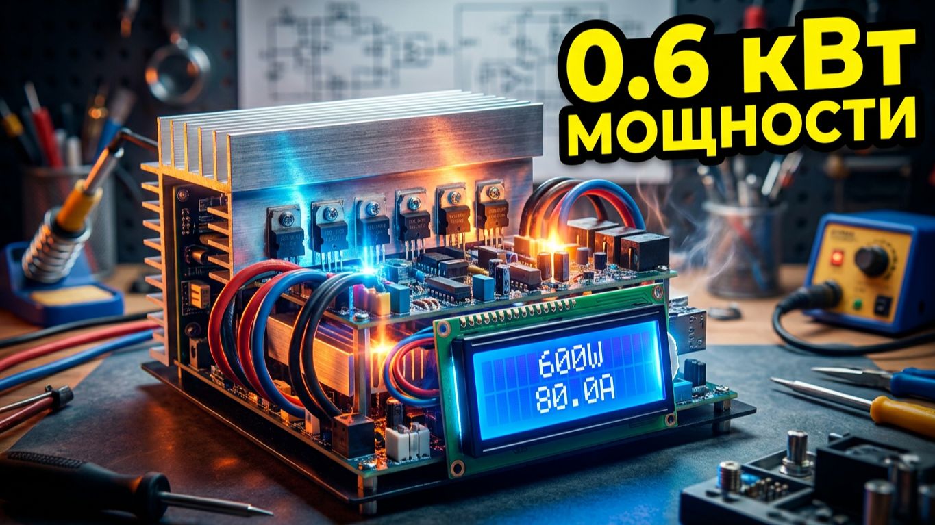 Мощная динамическая нагрузка своими руками (0-80А, 0-100В, 0.6кВт)