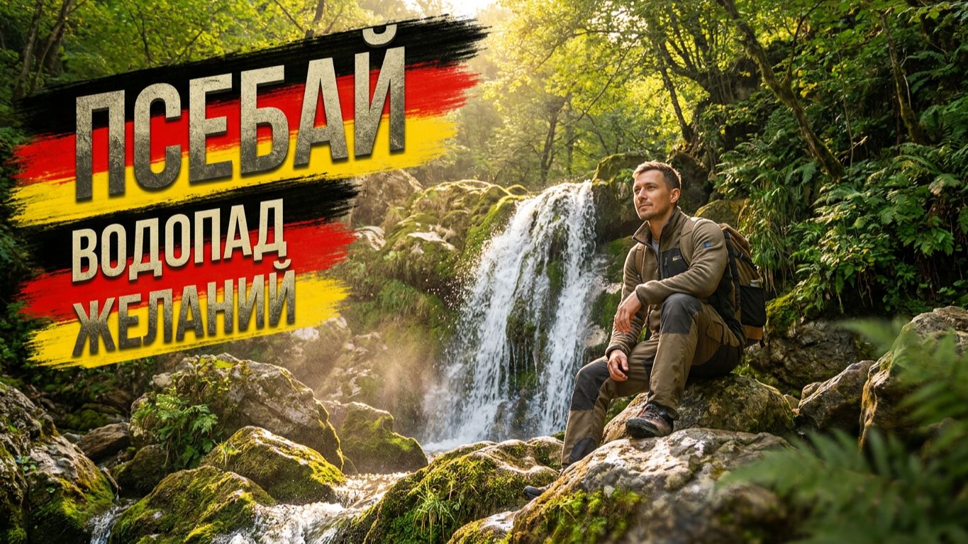 Псебай. Водопад желаний. Первый поход в горы. Посёлок Псебай Краснодарский край.