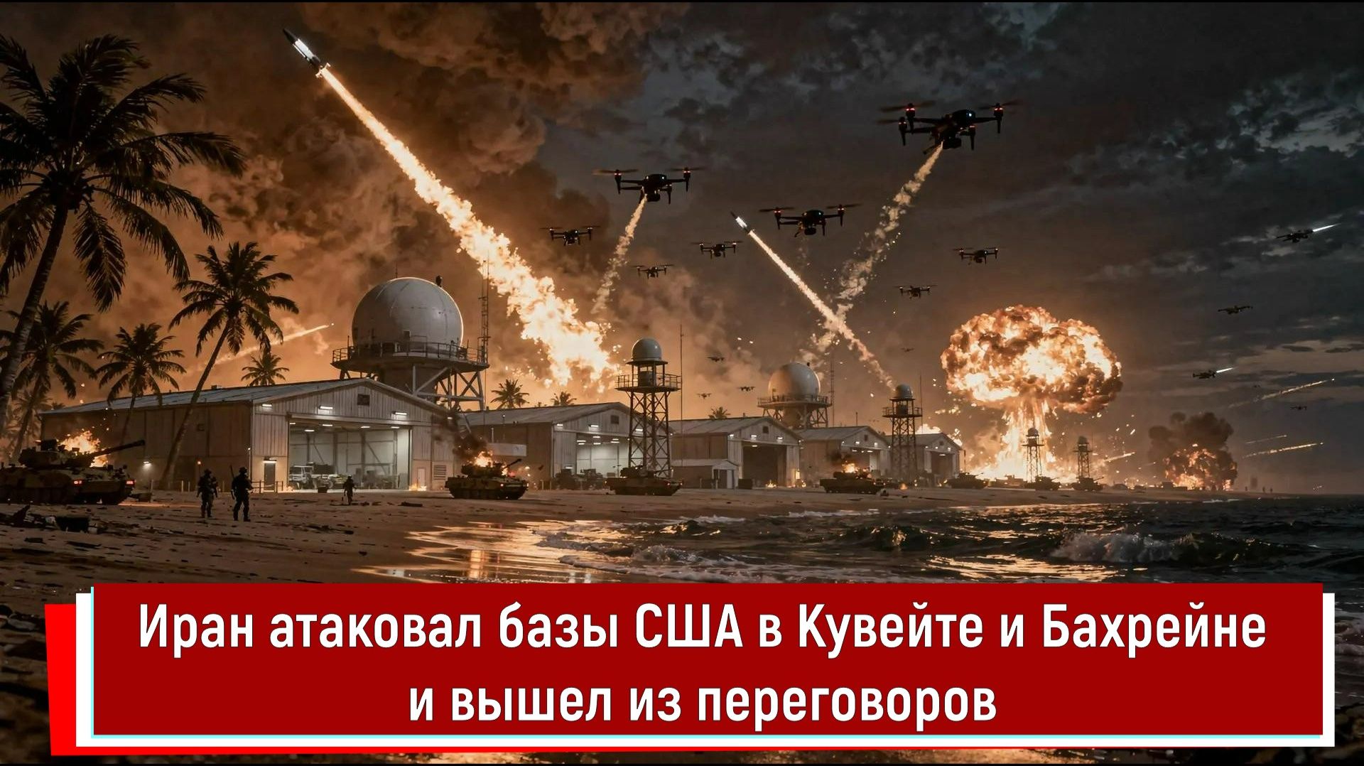 Иран атаковал базы США в Кувейте и Бахрейне и вышел из переговоров