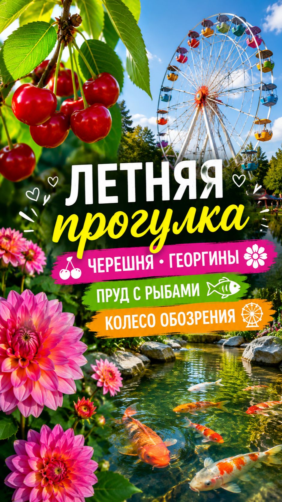 Красота природы в одном видео 🌸🐟🎡