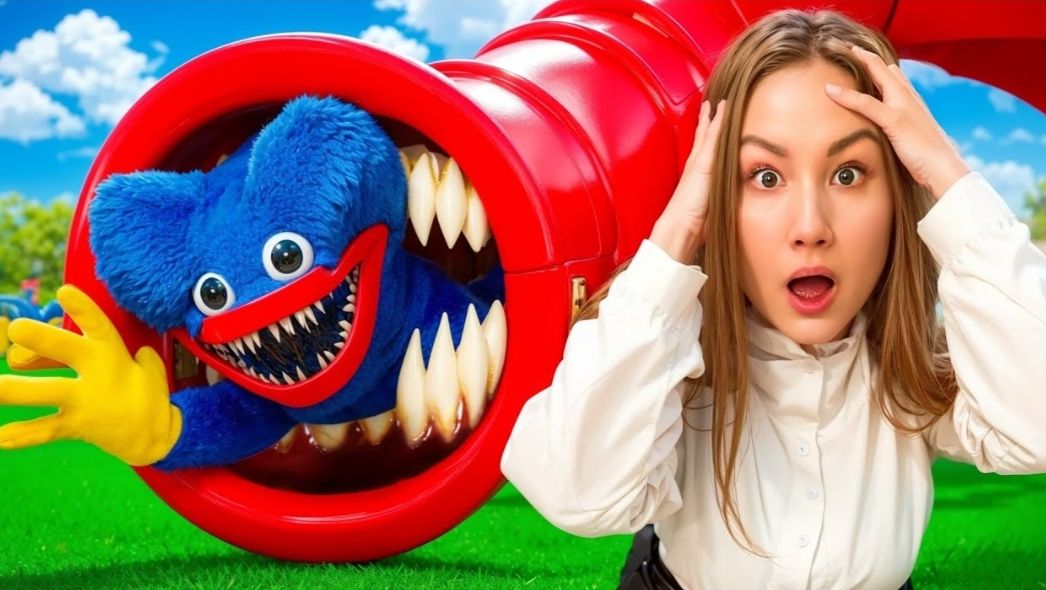 Горка Пожиратель VS Хаги Ваги из Поппи Плейтайм 4 !