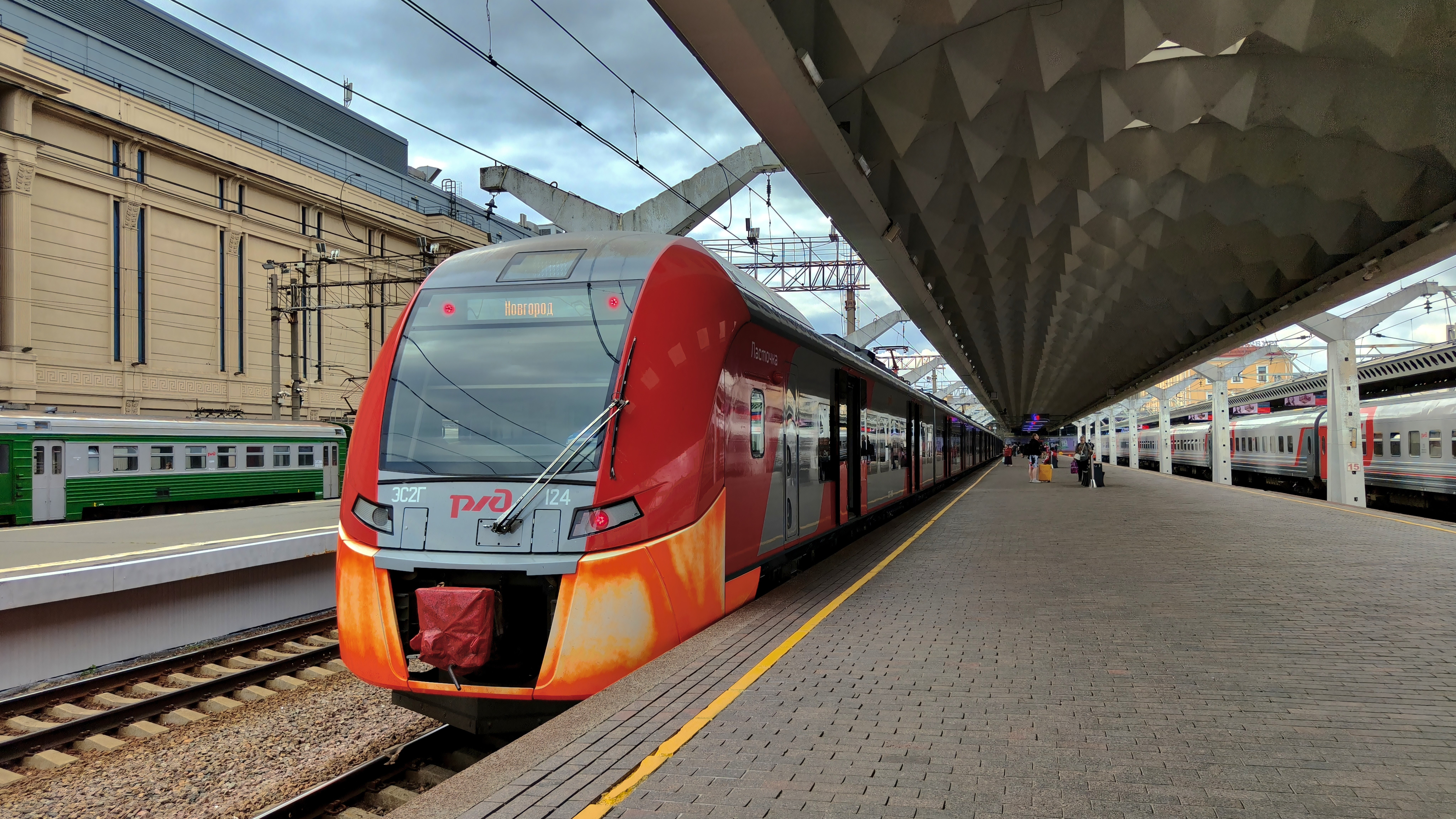 Прощание с Главным ходом. ЭС2Г 124 "Ласточка" Последний день движения. Рыбацкое - Московский вокзал.
