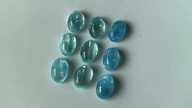 Овалы аквамарина 6х9 мм