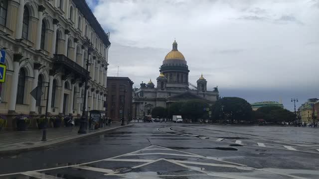 Ленинград Санкт-Петербург, река Мойка архитектура, мосты, авто, магазины Фрагмент 1