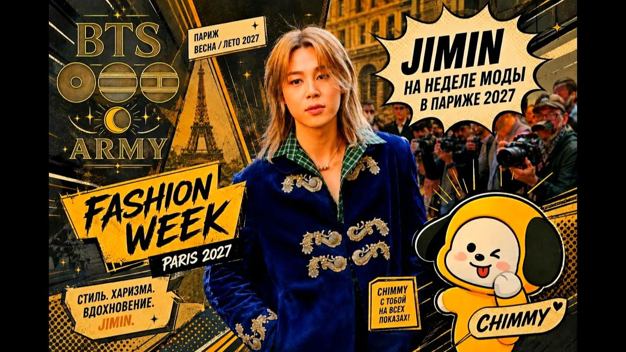 Jimin на Неделе моды в Париже 2026
