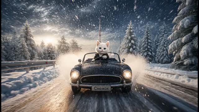 Снежок и котята