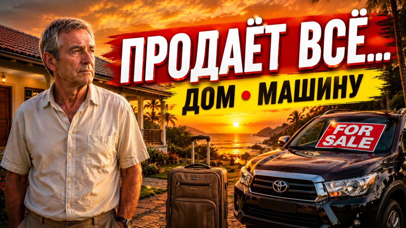 Построил дом на Филиппинах, купил машину, байк. Теперь продаёт всё и домой....