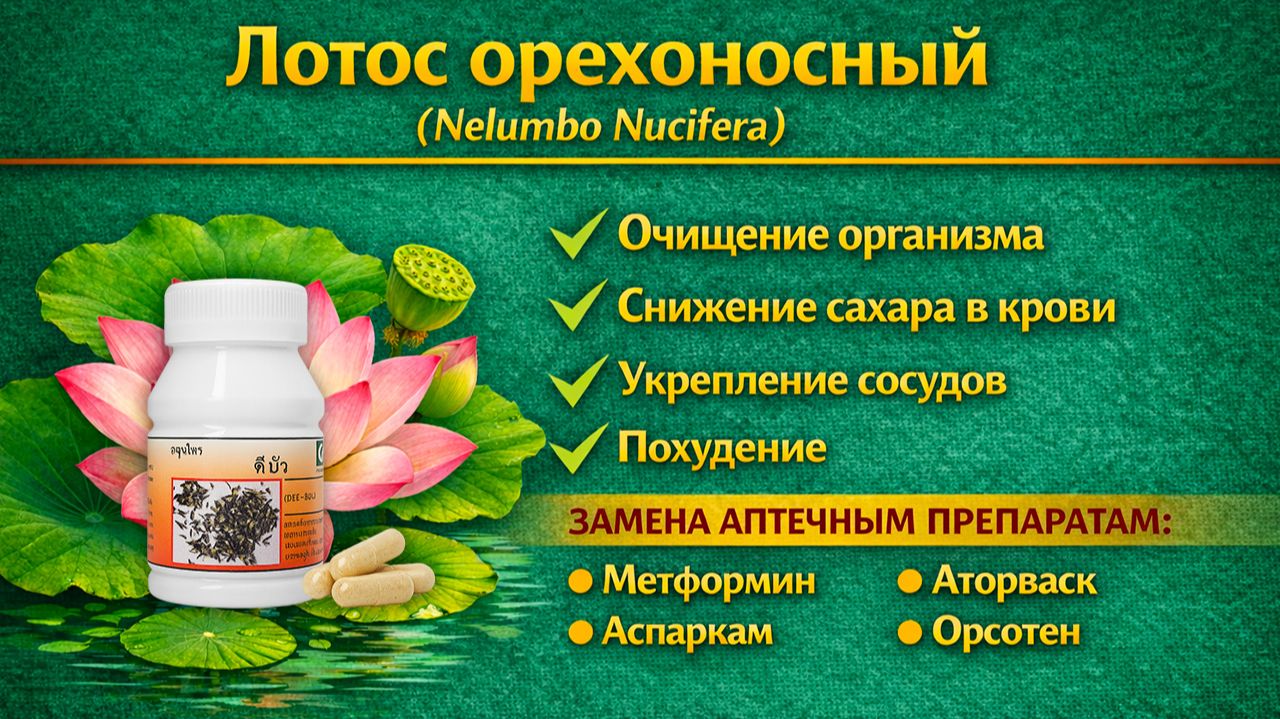 Лотос орехоносный (Nelumbo Nucifera) капсулы