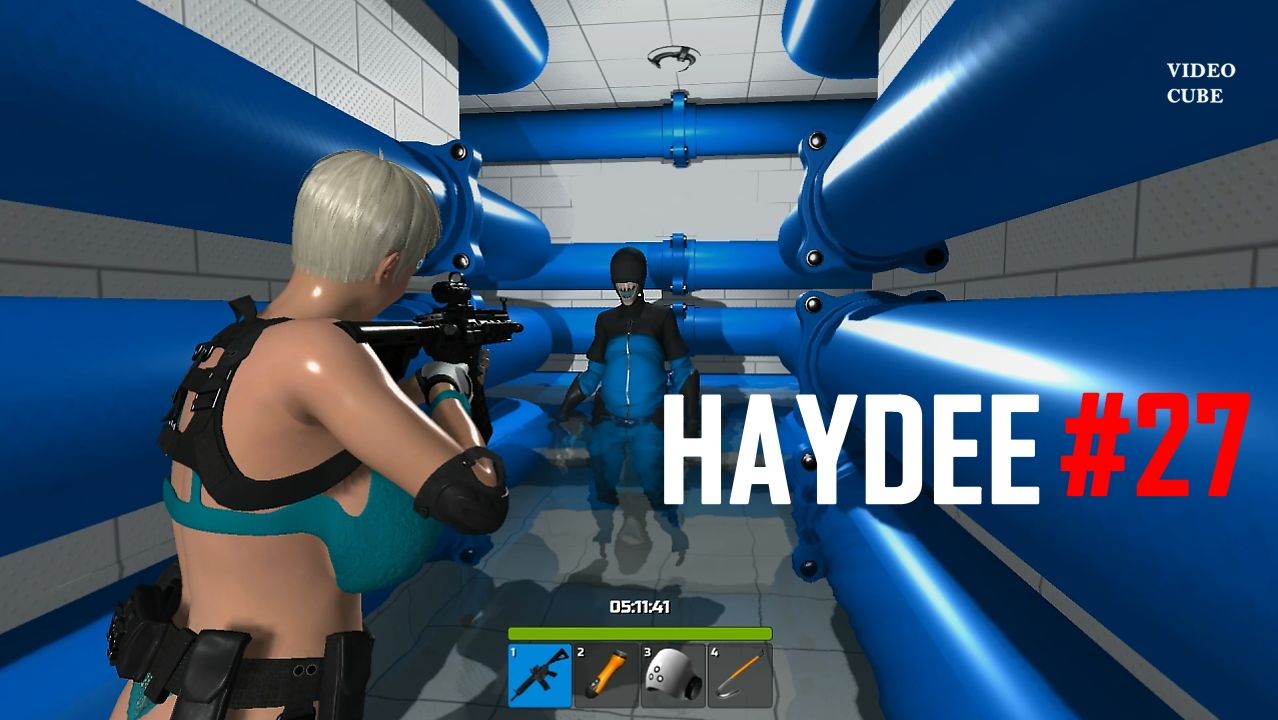 Haydee. Прохождение #27.Синяя зона.Проходим бассейн с колонами