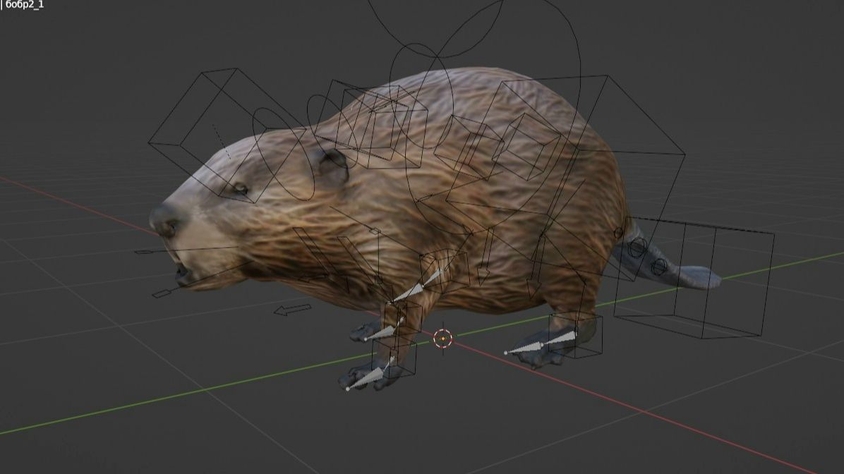 Blender 3.6 Сделаем снежного буйвола и мокрого бобра