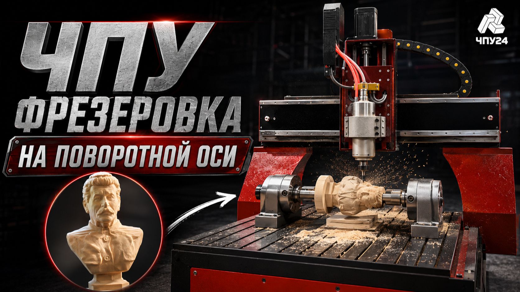 ЧПУ фрезеровка на поворотной оси. Обзор чпу фрезерного станка