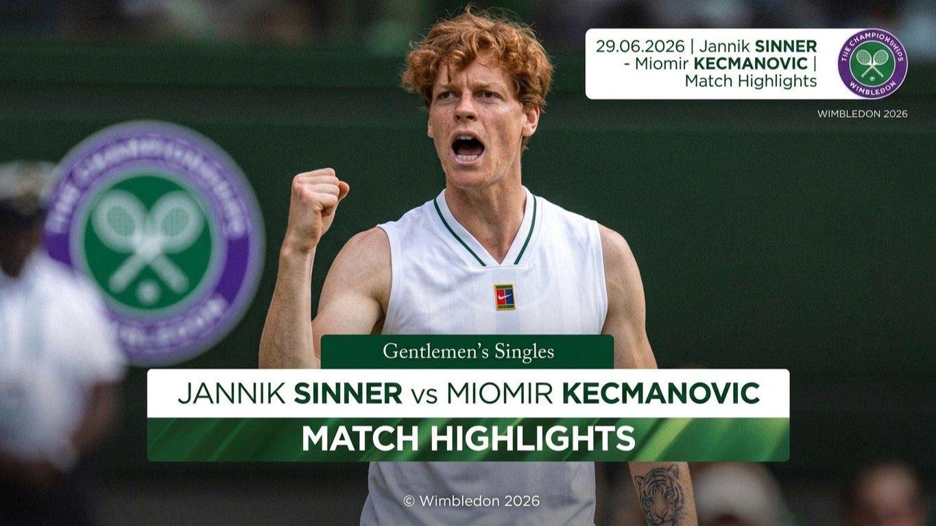 29.06.2026 | Янник Синнер - Миомира Кечмановича | Обзор матча |Wimbledon 2026