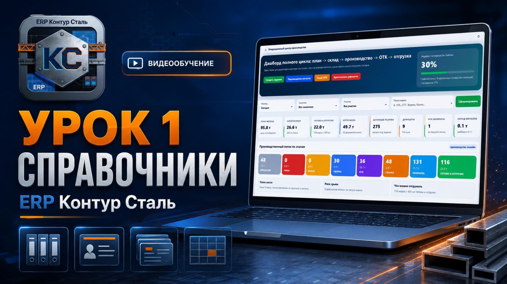 ERP Контур Сталь — Урок 1. Справочники