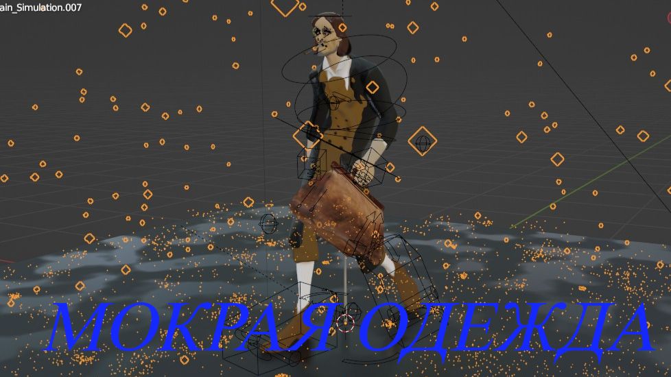 Blender 3.6 Эффект мокрой одежды