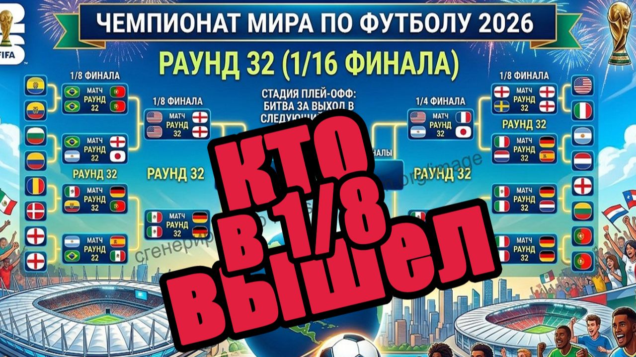 ЧМ 2026. 1/16 финала. Результаты, Расписание.