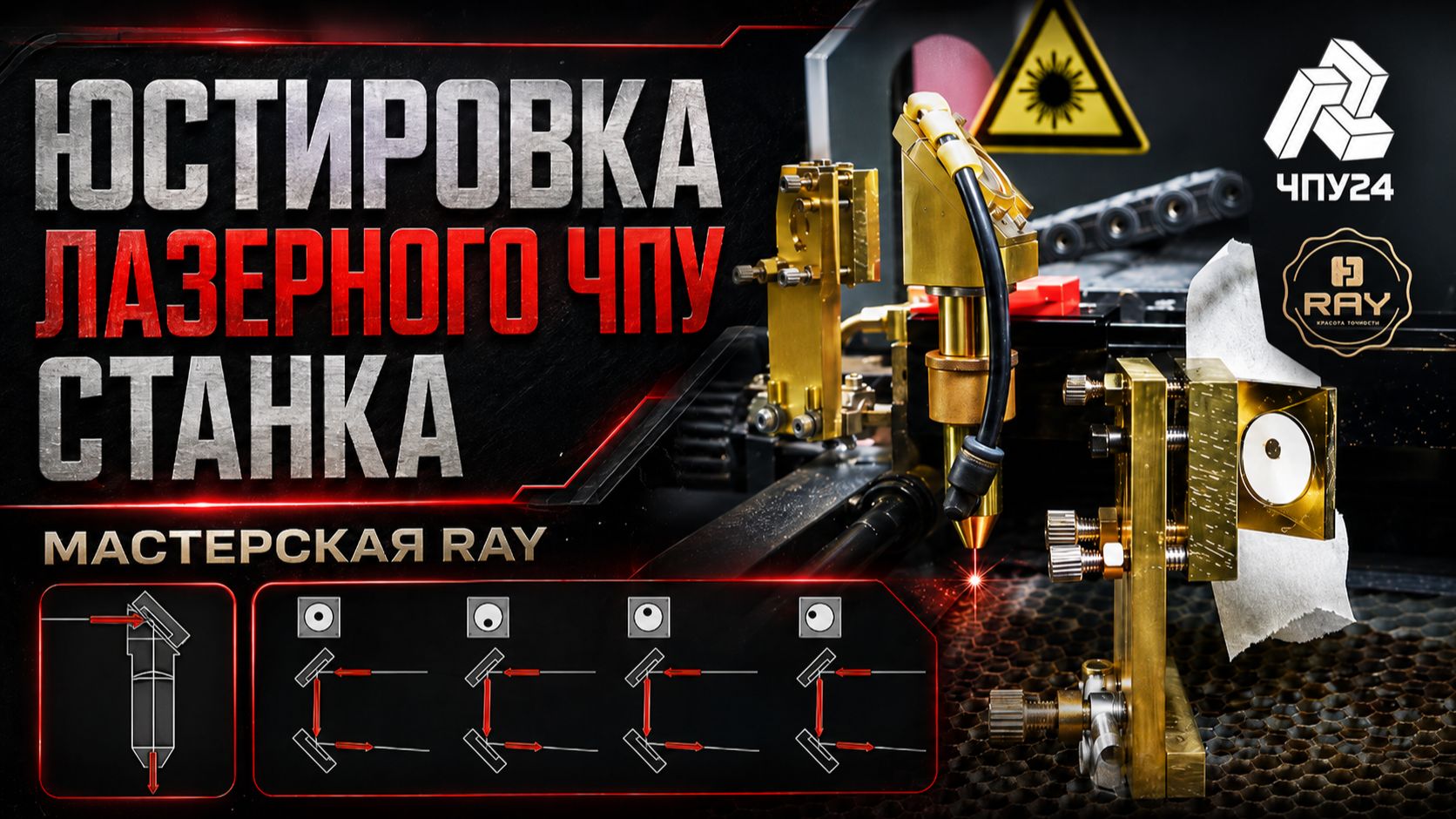 Юстировка лазерного чпу станка. Мастерская RAY