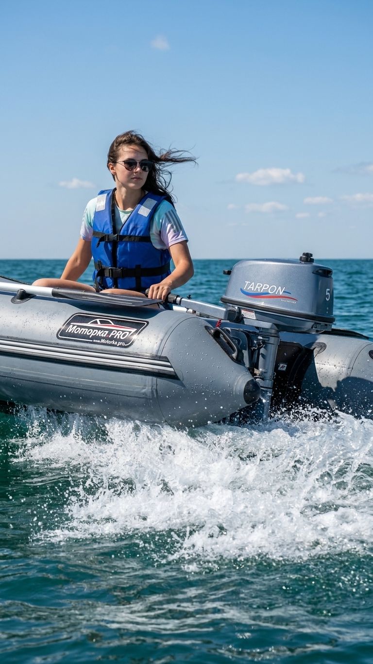 Запуск в бочке лодочного мотора Tarpon 5лс