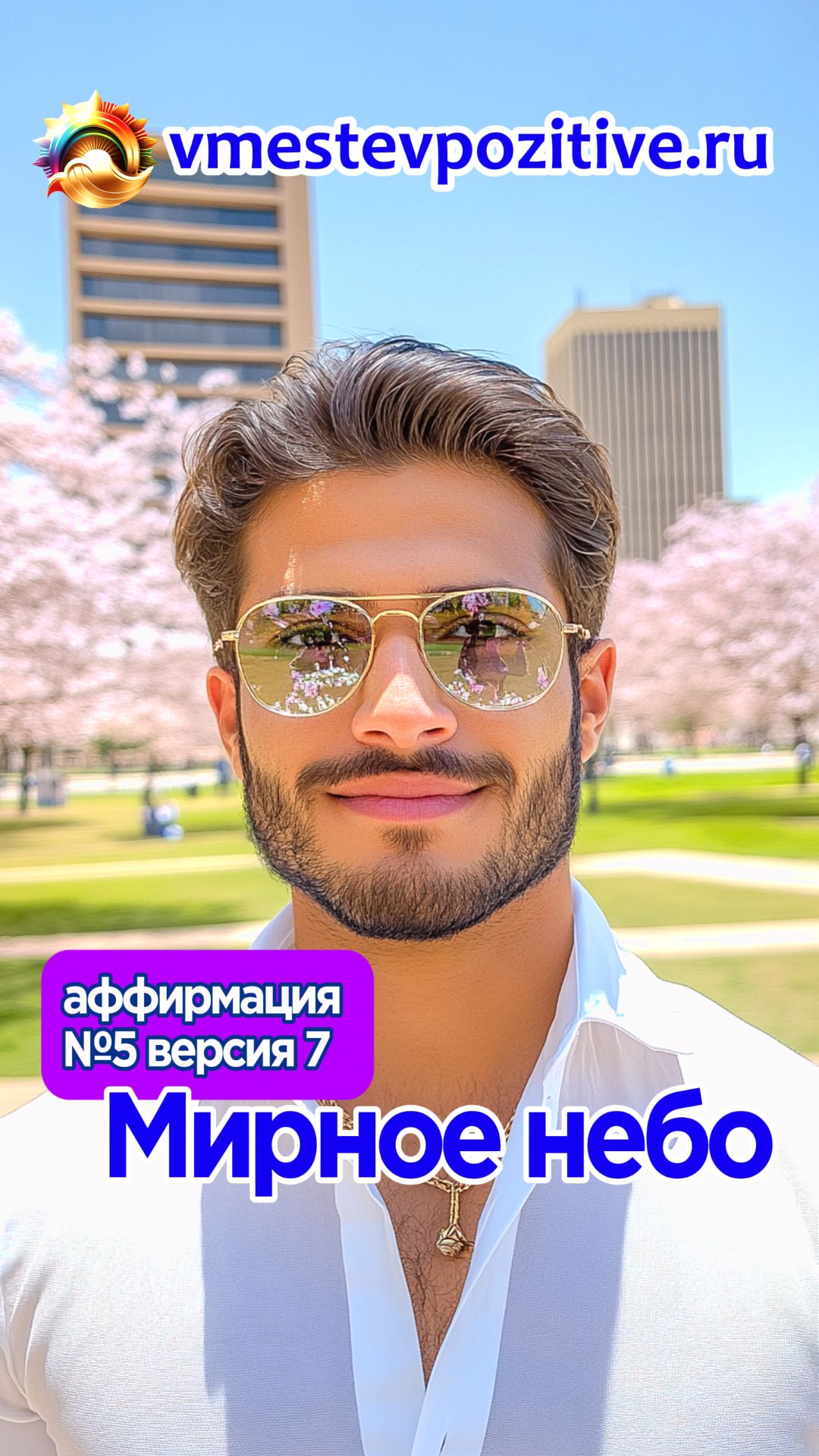 Affirmation. Male. №5. Мирное небо. (v7)