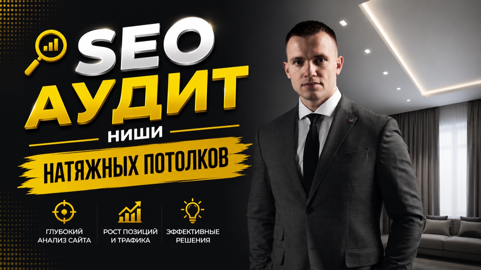 seo аудит ниши натяжных потолков. Компания Натянуджи