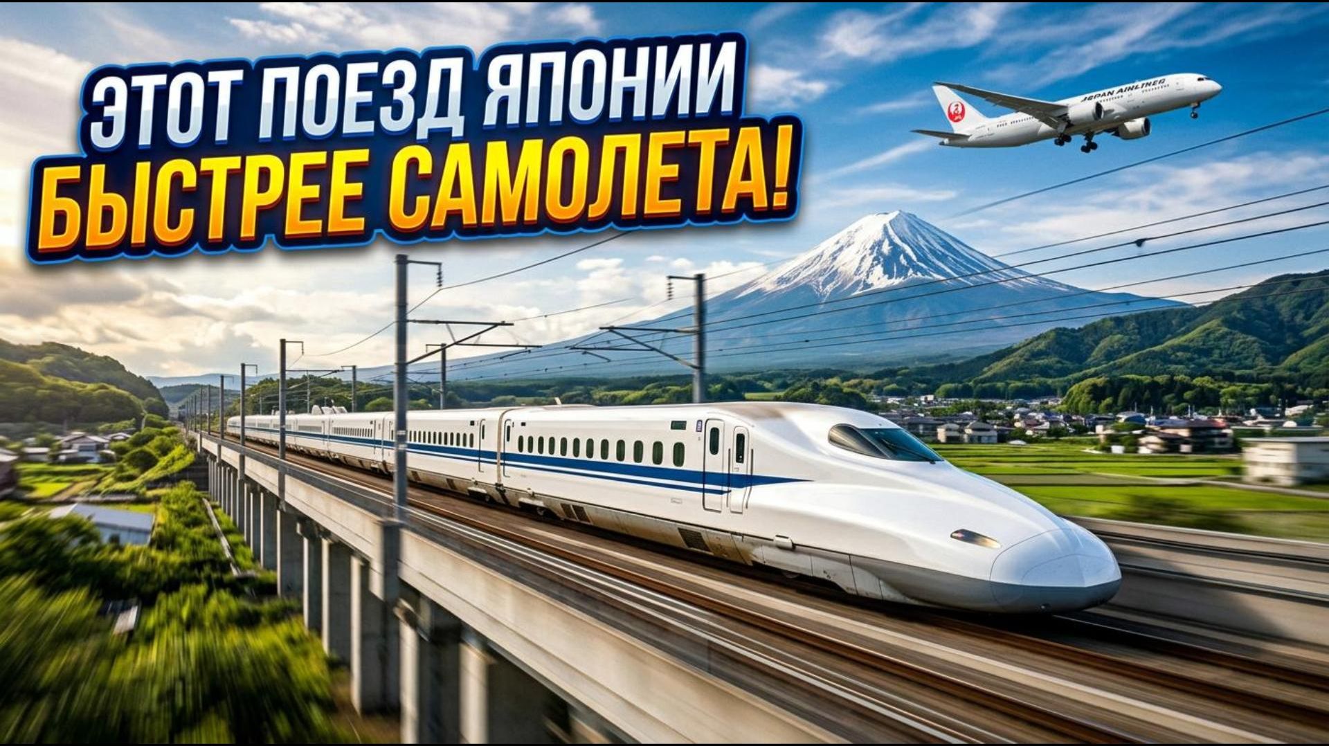 Новый поезд Японии быстрее самолёта!