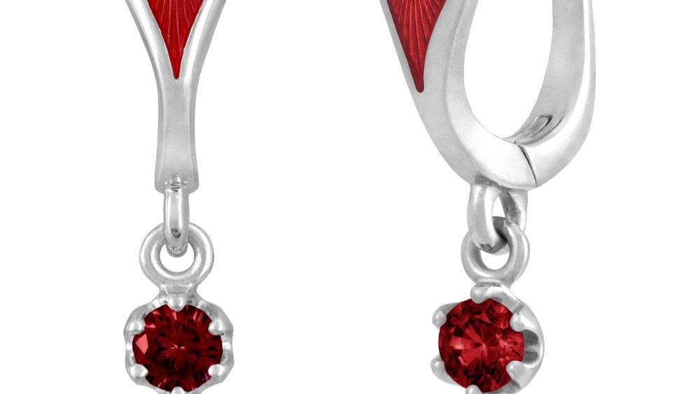 Серьги «Солнце» серебро 925 проба (арт. 103.328КЧ-Р5)