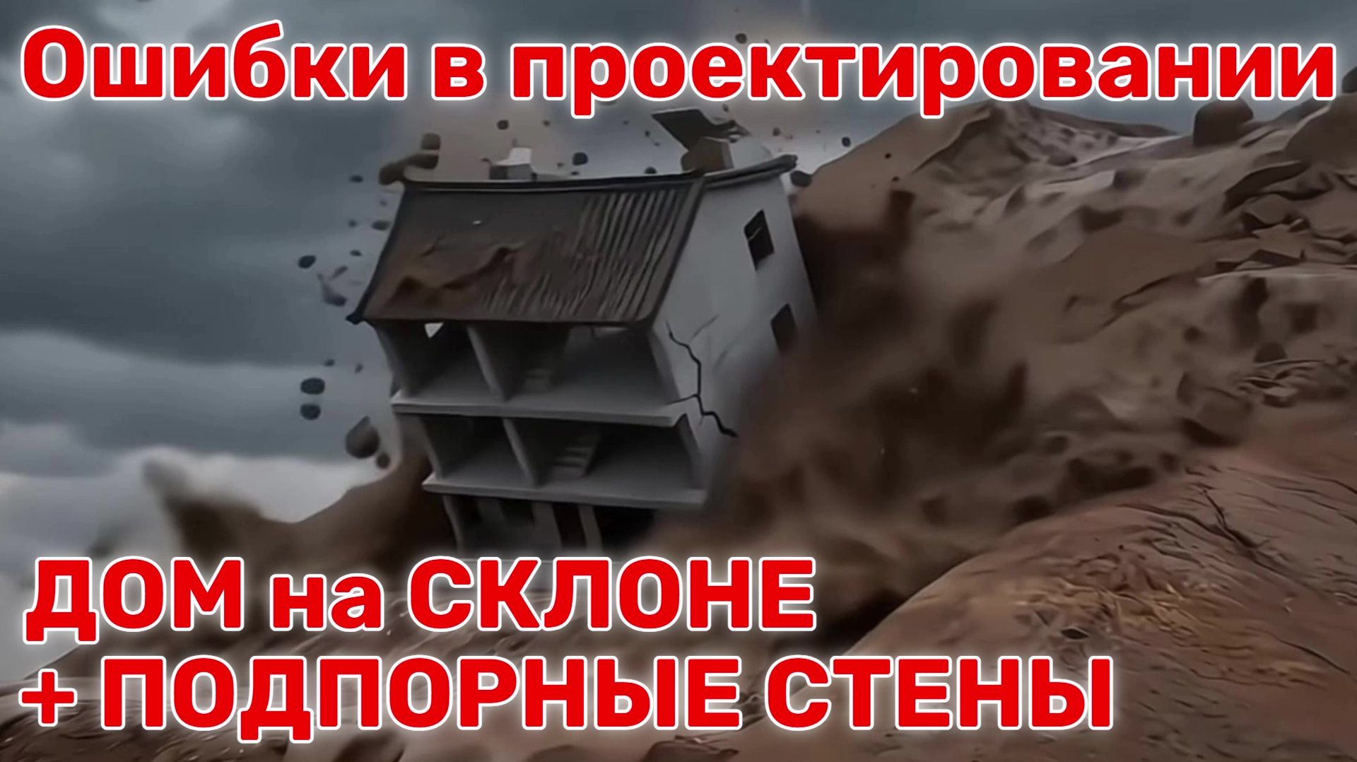 Проект дома на склоне с подпорными стенами