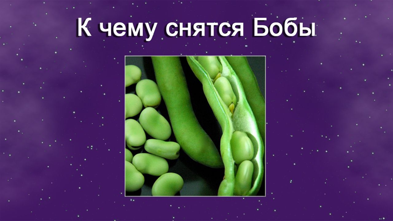 К чему снятся Бобы - толкование сна