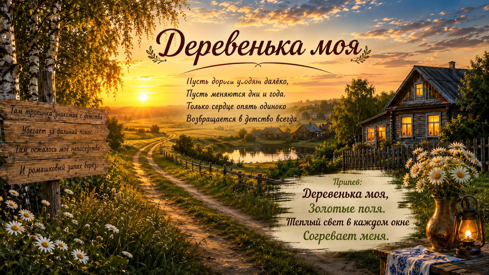 **🌾 «Деревенька моя» — народно-эстрадная песня о любви к родной земле**