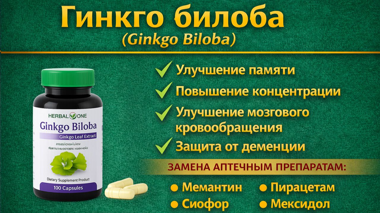 Гинкго билоба (Ginkgo Biloba) капсулы