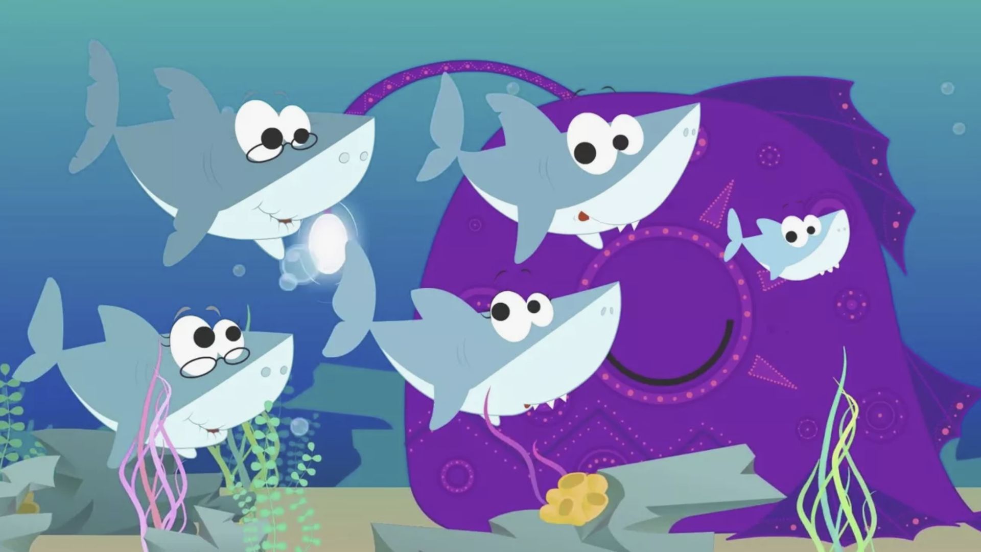 АКУЛЕНОК Любимый мультик для детей - СОБИРАЕМ ПАЗЛЫ BABY SHARK