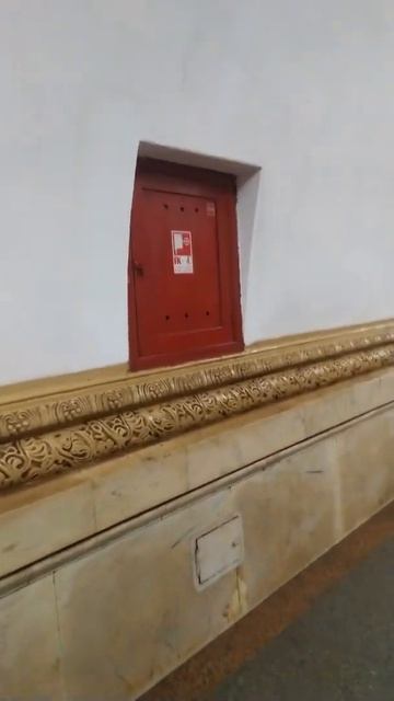 Станция метро Киевская - интерьер, пассажиры, прибытие-отправление поездов, Москва Фрагмент 3