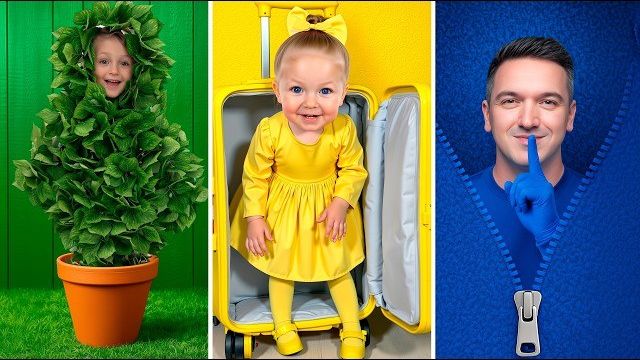 Ева перехитрила маму! Игра в прятки в 3 цветах
